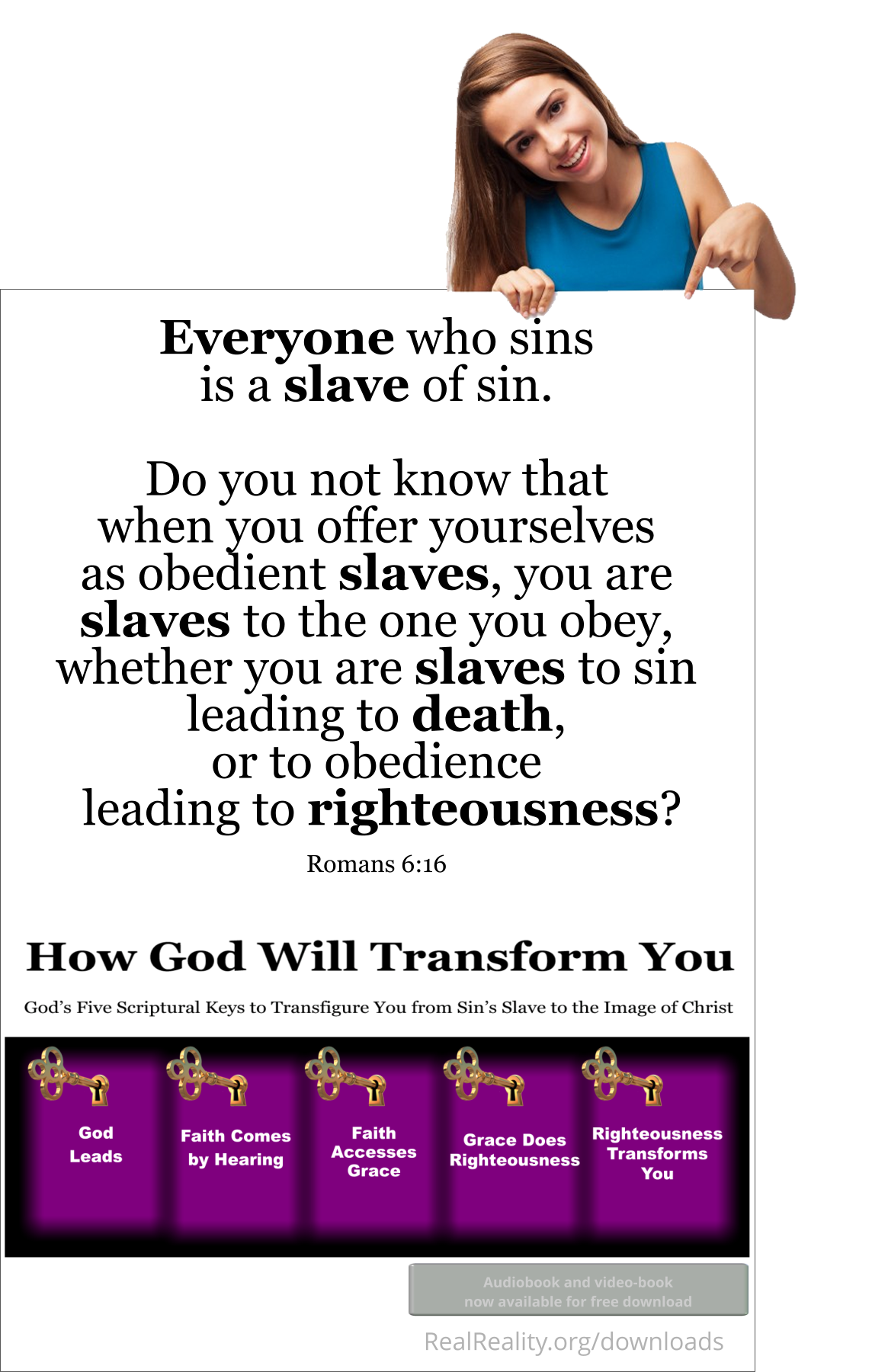 Everyone who sins is a slave of sin. – New Images Free Christian Memes
