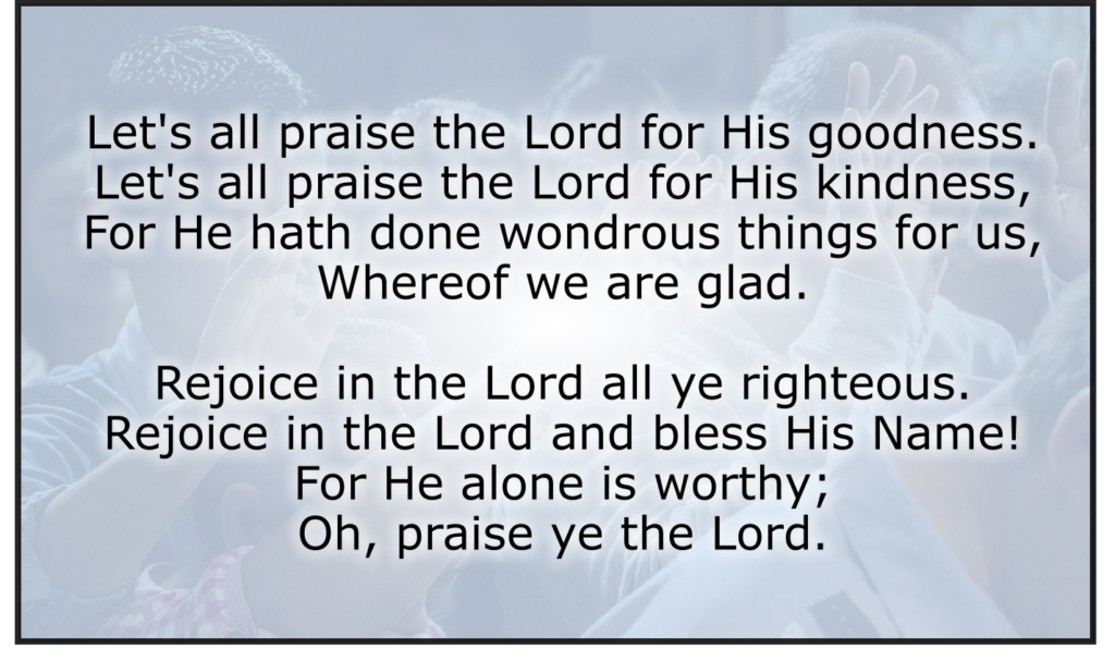 LET’S ALL PRAISE THE LORD – New Images Free Christian Memes